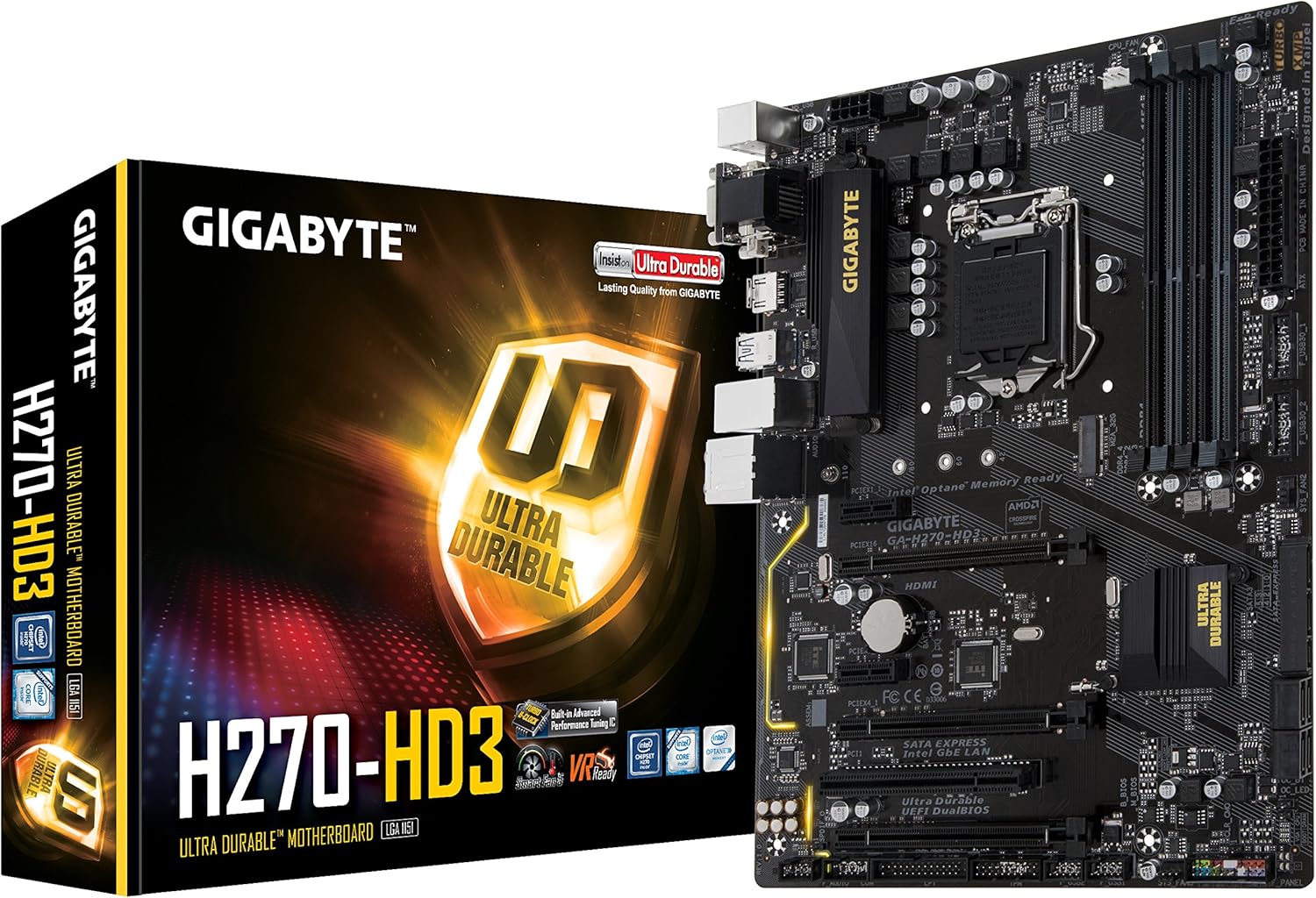 GIGABYTE GA-H270-HD3 LGA1151 Intel H270 2-Way Crossfire ATX DDR4 ...