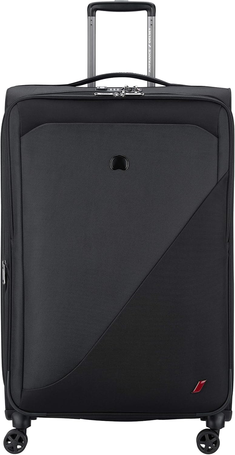 Delsey Paris New Destination Suitcase, 78 cm, 114 liters, Black: Amazon ...