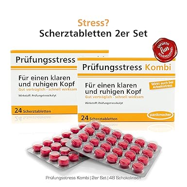 Lustige Pillen PRÜFUNGSSTRESS KOMBI Pille 2er Set, Schoko Tabletten als ...