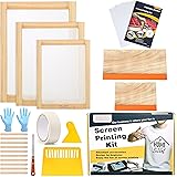 Amazon.com: Caydo 27 Pieces Screen Printing Starter kit Include 8 x 10 ...