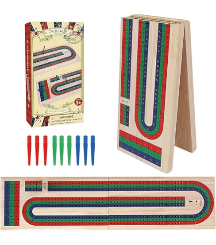 3-track Cribbage Board FUNPENY Wooden Cribbage Board Game Set - 3-Track ...
