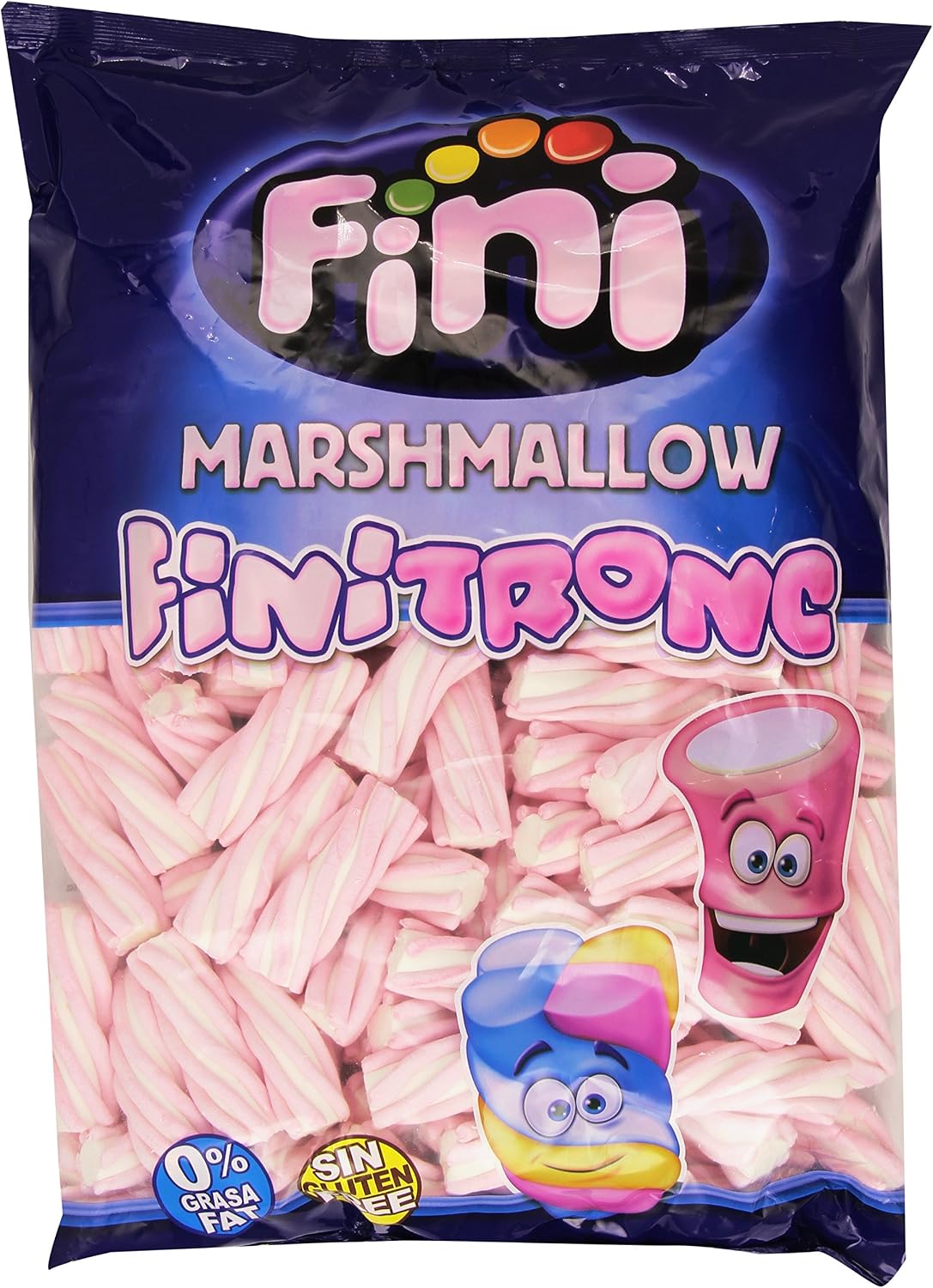 Fini Tronc - Marshmallow Estriado - Espumas Dulces - 125 piezas: Amazon ...