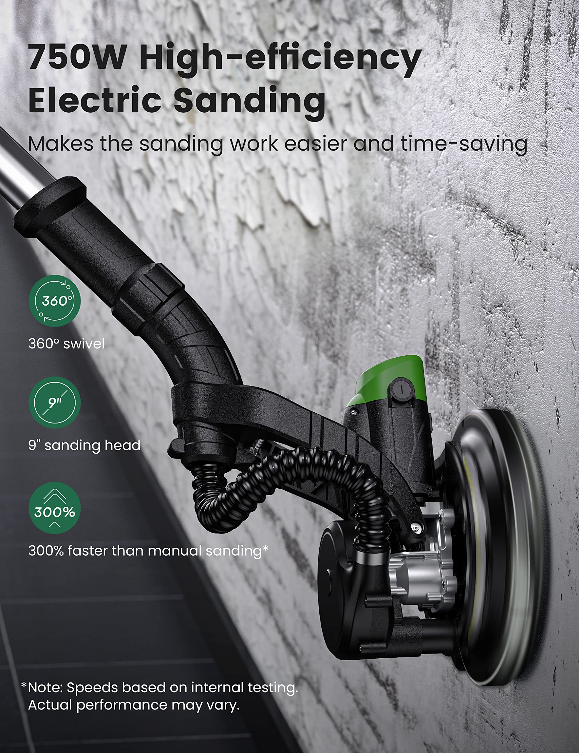 Mua Drywall Sander, Ginour 750W Powerful Wall Sander, 7 Variable Speed ...