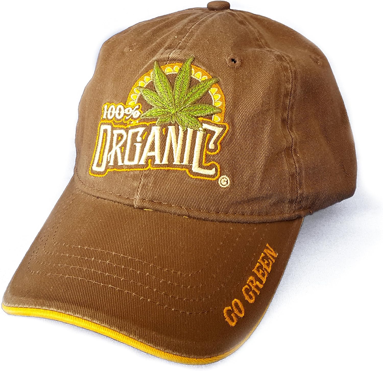 Amazon.com: 100% Organic Marijuana Leaf Weed MJ Baseball Cap Hat (One ...