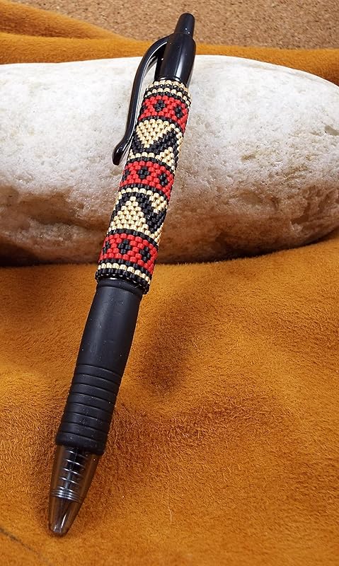 Amazon.com: Hand Beaded Pen ~ Navajo Rug Pattern ~ Native American Made ...