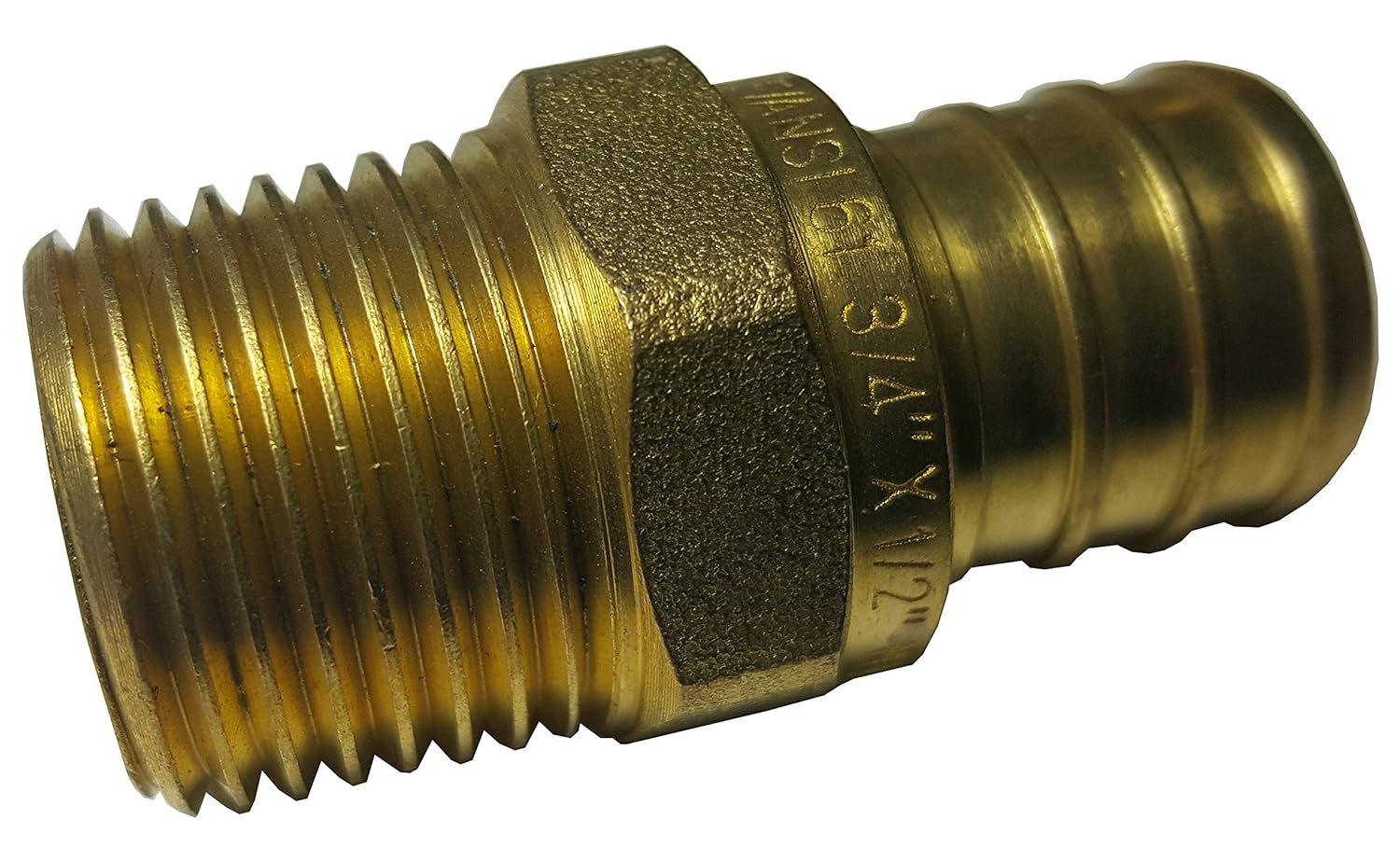 Home Garden 3 4 Male NPT X 3 4 PEX LEAD FREE Brass Crimp Adapter