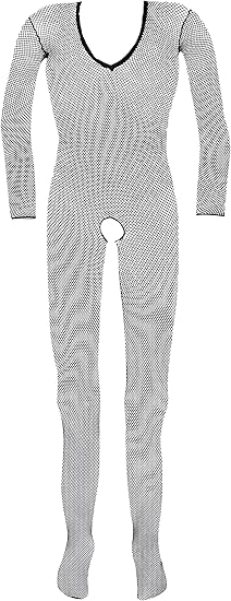 Amazon.com: Elegant Moments Women's Long Sleeve Fishnet Bodystocking ...