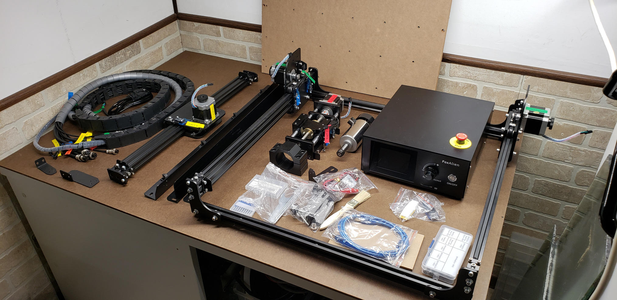 $29/mo - Finance FoxAlien CNC Router Machine 4040-XE, 300W Spindle 3-Axis Engraving Milling ...