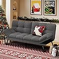 Amazon.com: AMICLIBER Convertible Futon Sofa Bed,71" Memory Foam Futon Couch,Detachable Cushion ...