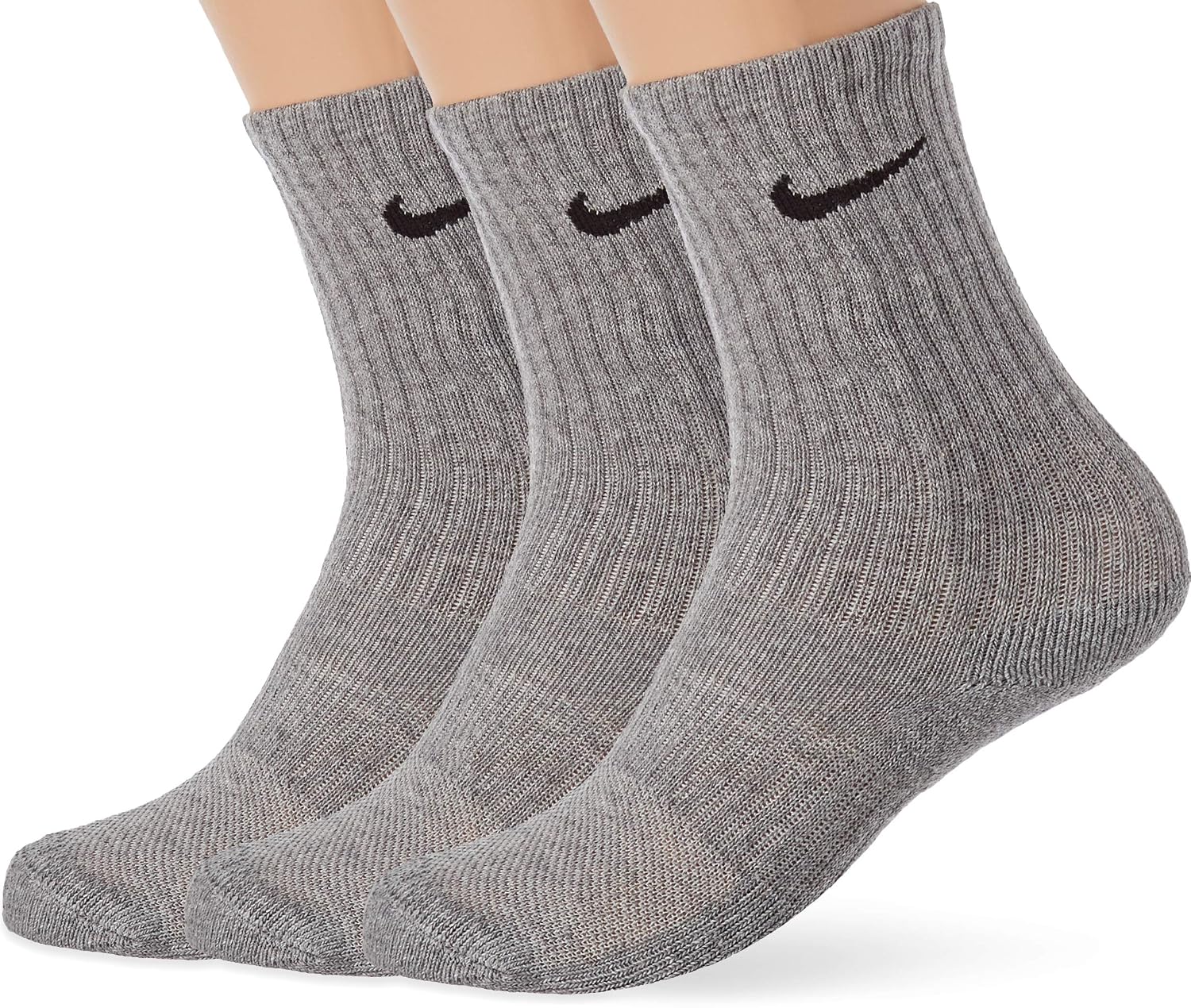 Nike Performance Cushioned Crew Kids Training Socks 3 Pair Dark Nike Performance Cushioned Crew Kids Training Socks 3 Pair Dark