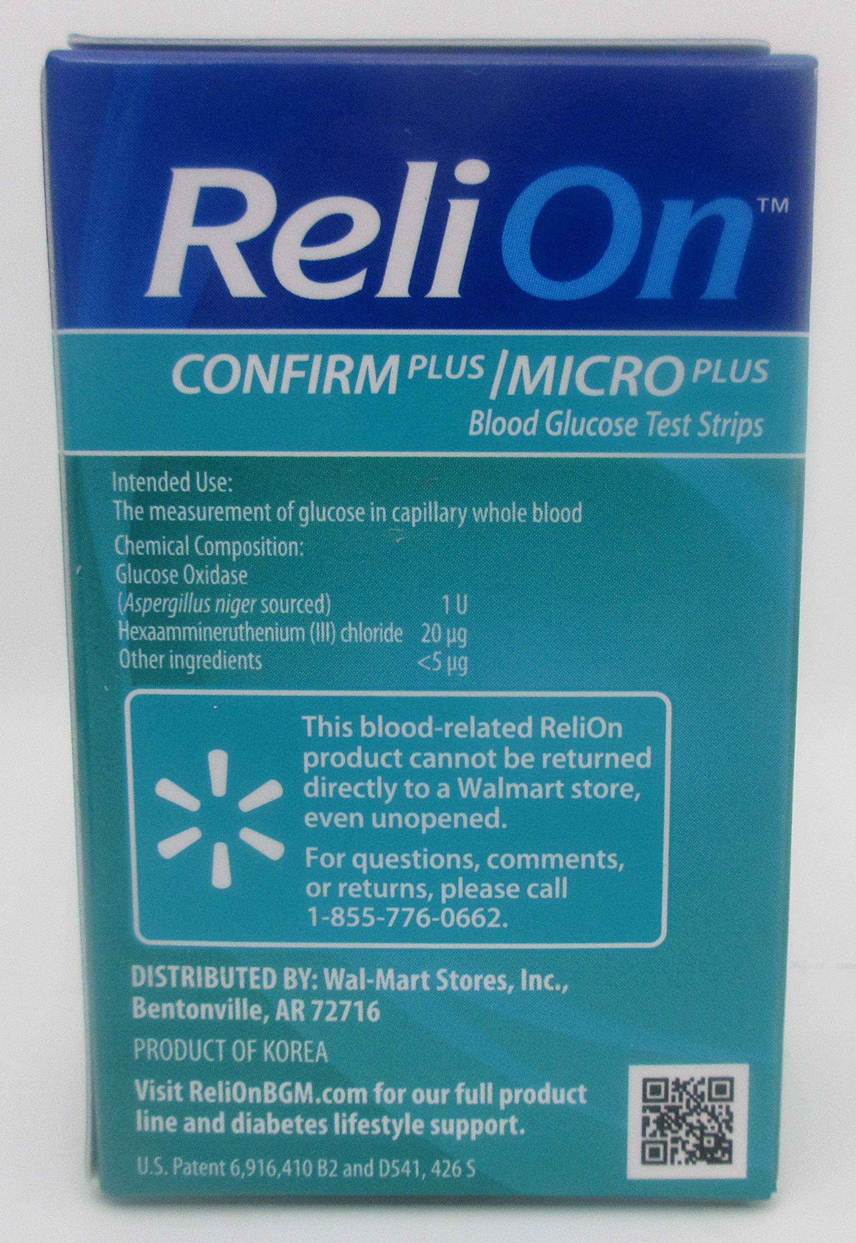 Mua ReliOn Confirm Plus/Micro Plus Blood Glucose Test Strips - 100 ct ...