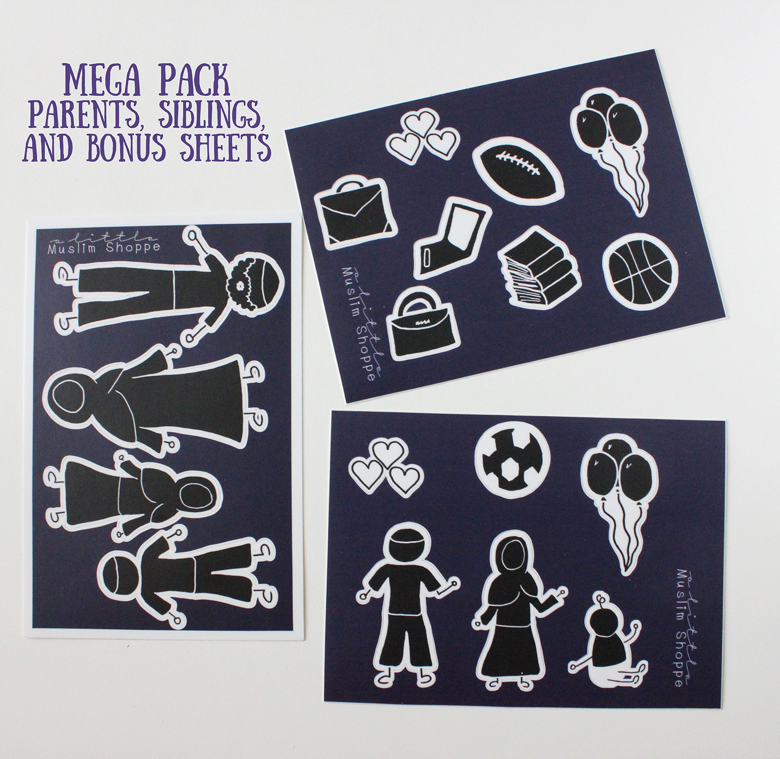 Buy My Muslim Stick Figure Family - Car Stickers (Parents, Siblings ...