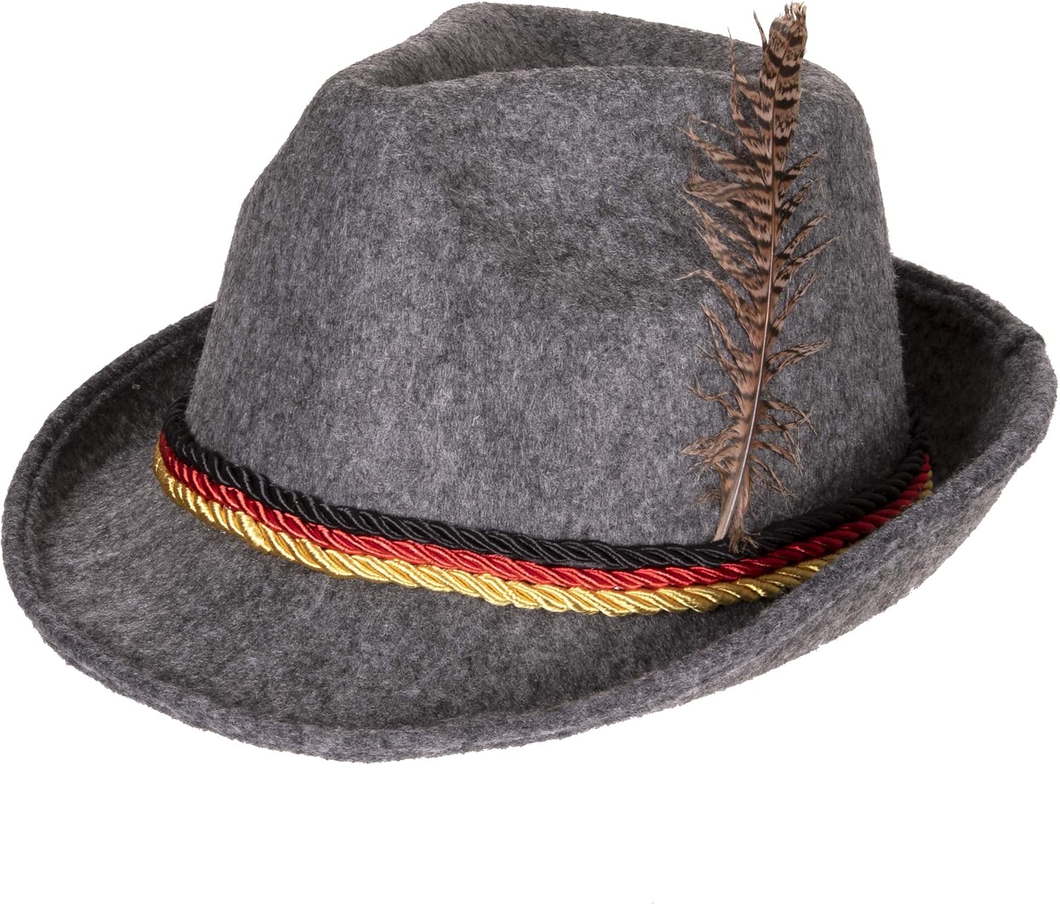 Amazon.com: Swiss, German Alpine Bavarian Oktoberfest Felt Hat Cap w ...