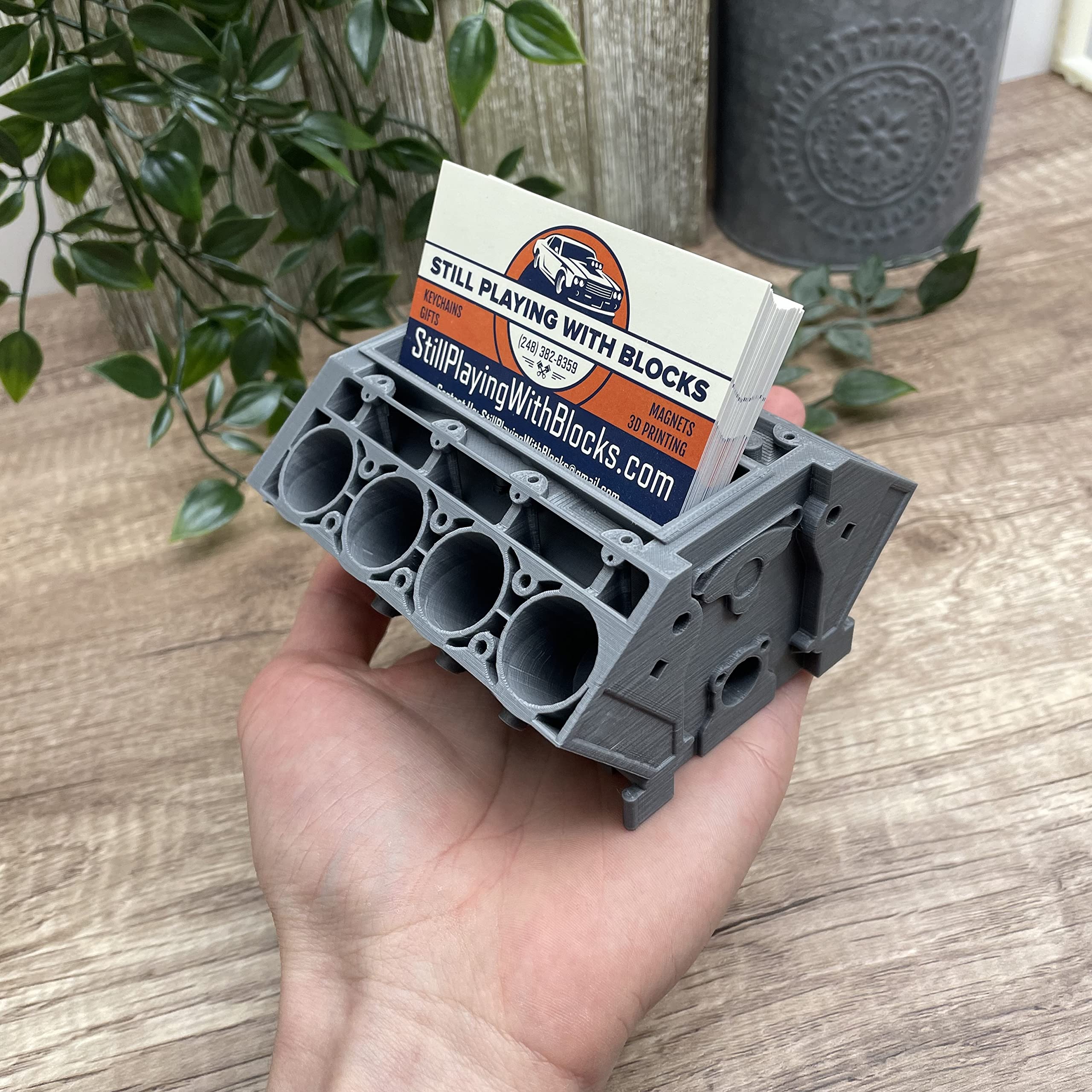 Mua Sands3D V8 Engine Block Business Card Holder Organizer, Car Stuff ...