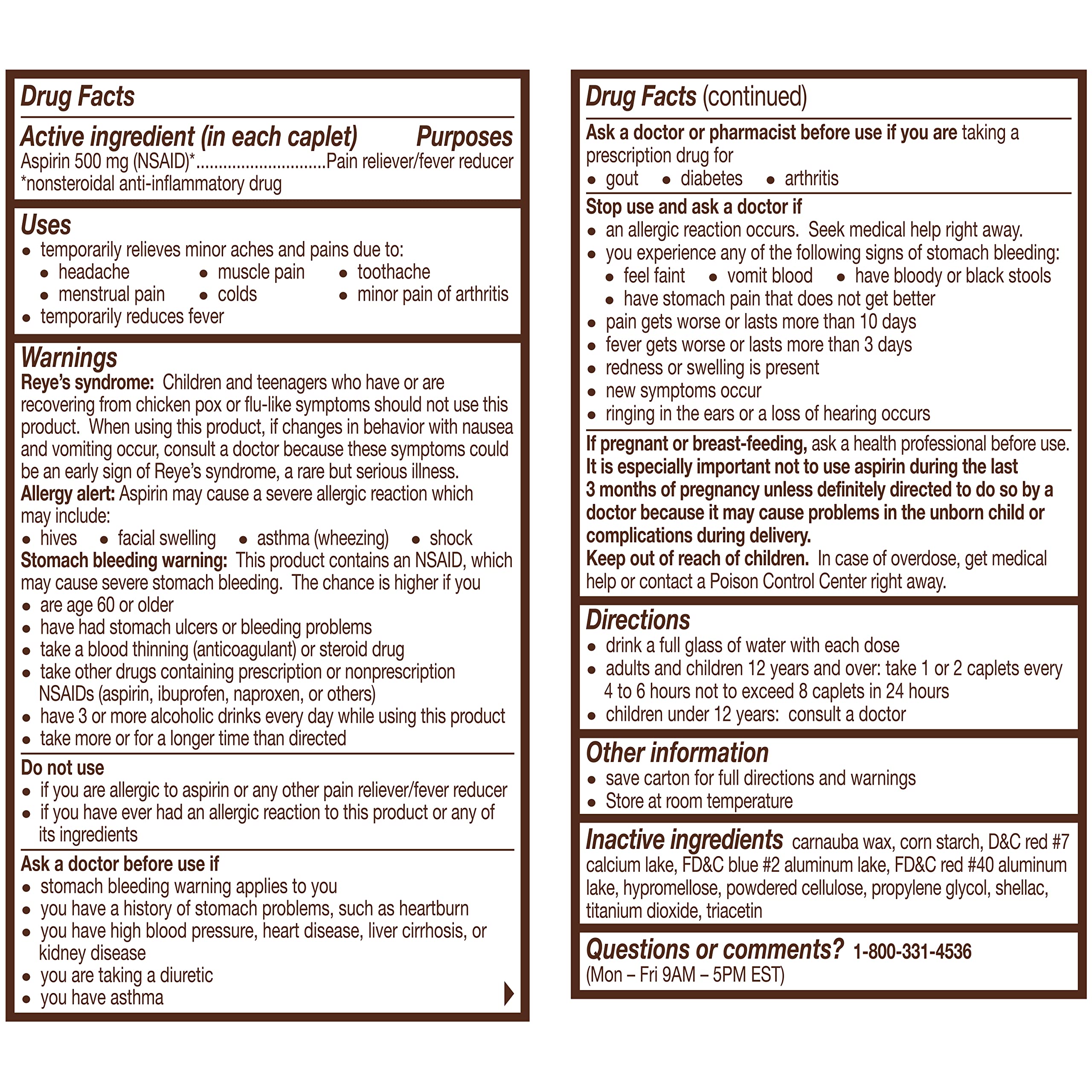 Mua Bayer Extra Strength Aspirin 500 mg, Pain Reliever and Fever ...