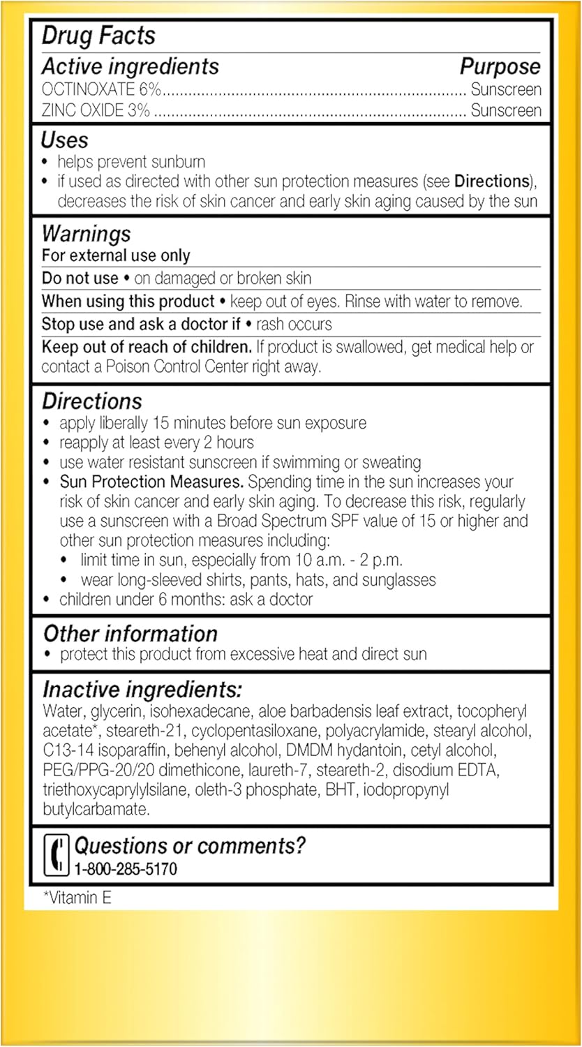 Olay Complete All Day Moisture Lotion UV Defense SPF 15, Sensitive Skin ...