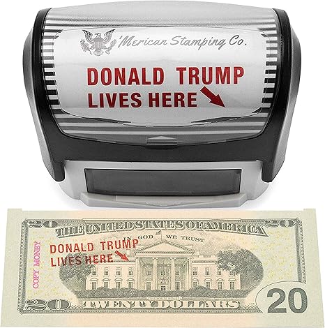 Amazon.com: Donald Trump Lives Here Stamp by 'Merican Stamping Co. Self ...
