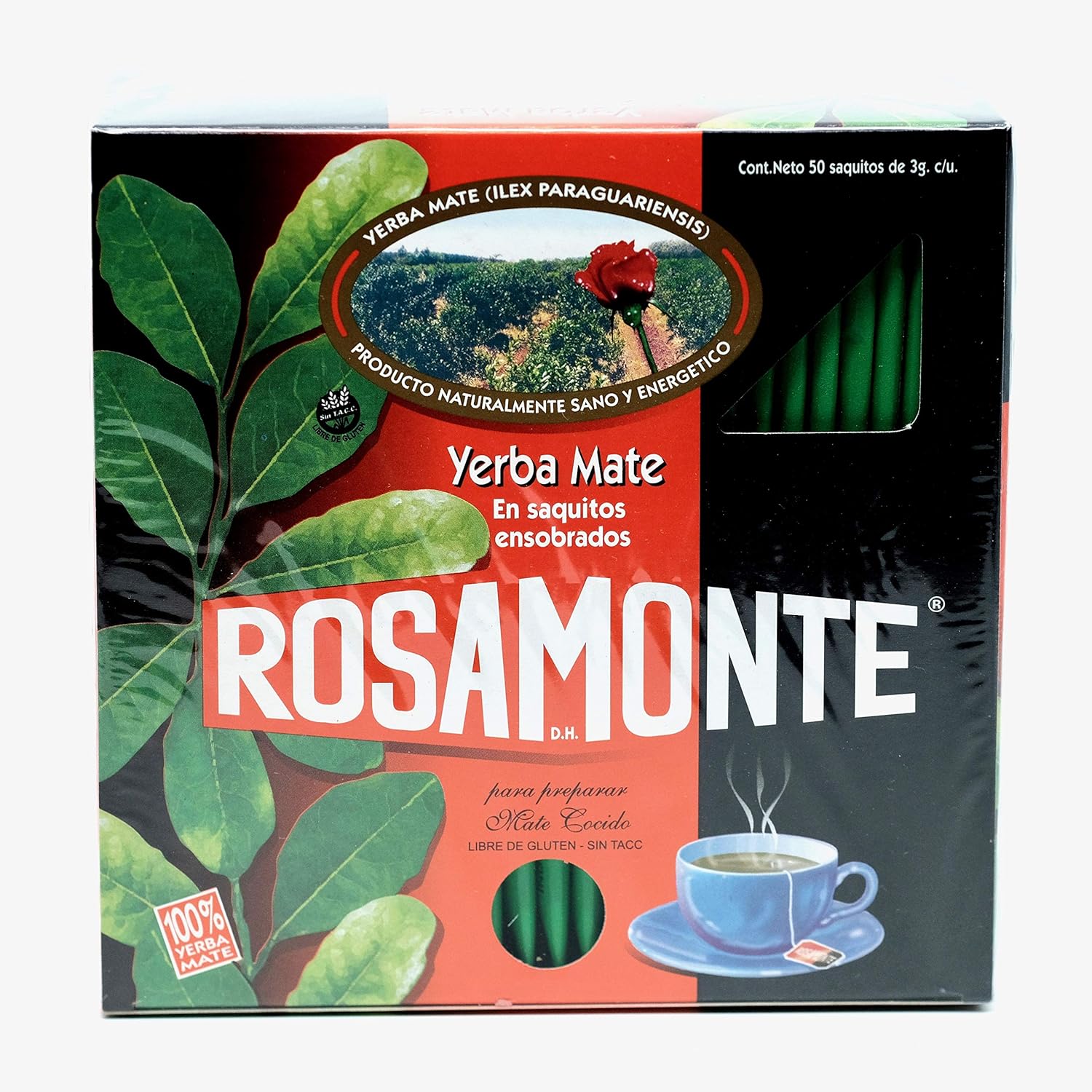 Yerba Mate Rosamonte Te Bags x 50: Amazon.co.uk: Grocery