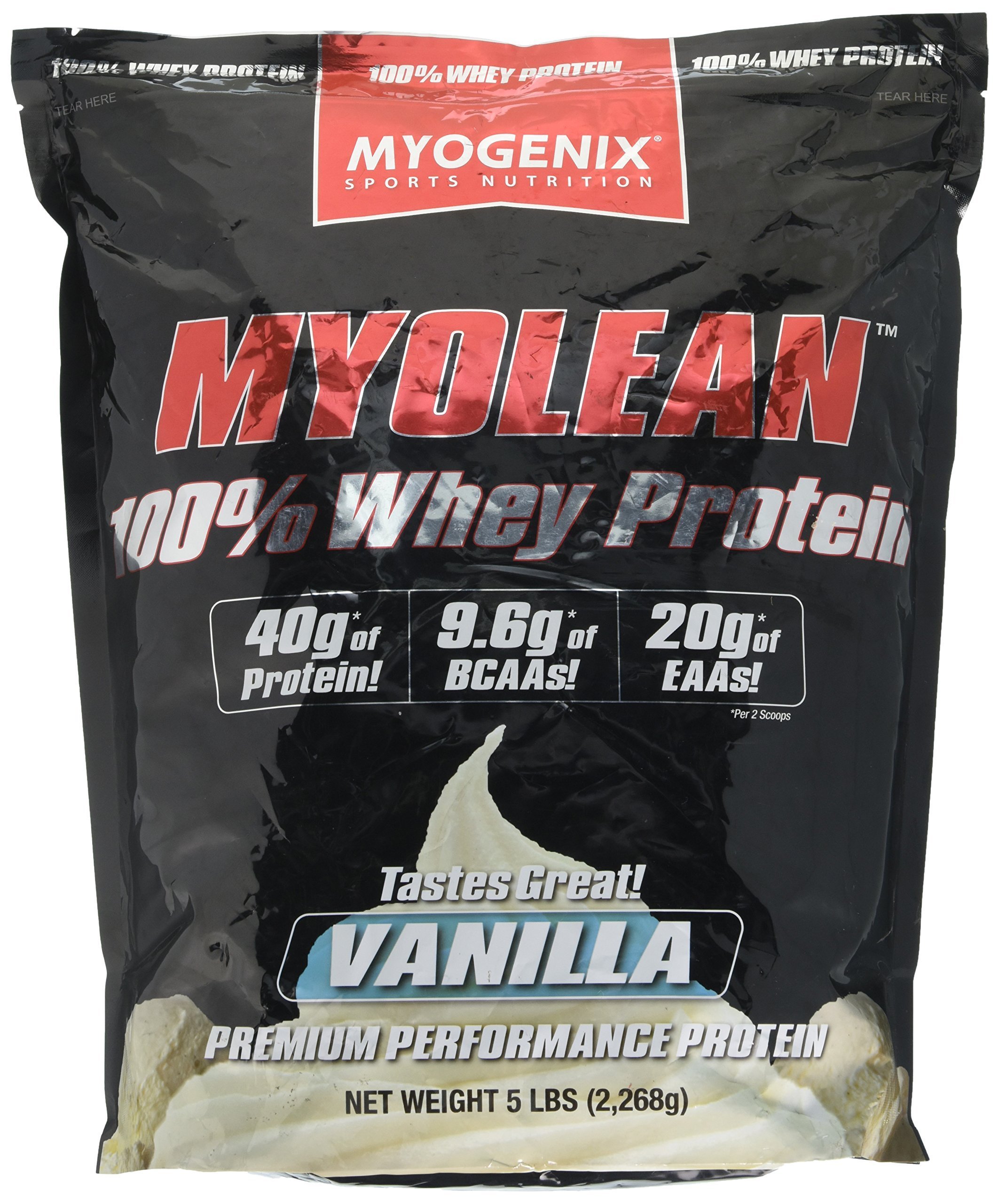 Amazon.com: Myolean 100% Whey Protein Powder, Chocolate, 5 Myogenix ...