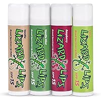 Amazon.com : Lizard Lips SPF 22 Lip Balm - Original Vanilla 4 Pack (4 ...
