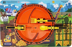 Amazon.com: Constructive Eating Construction Combo with Set of 3 ...