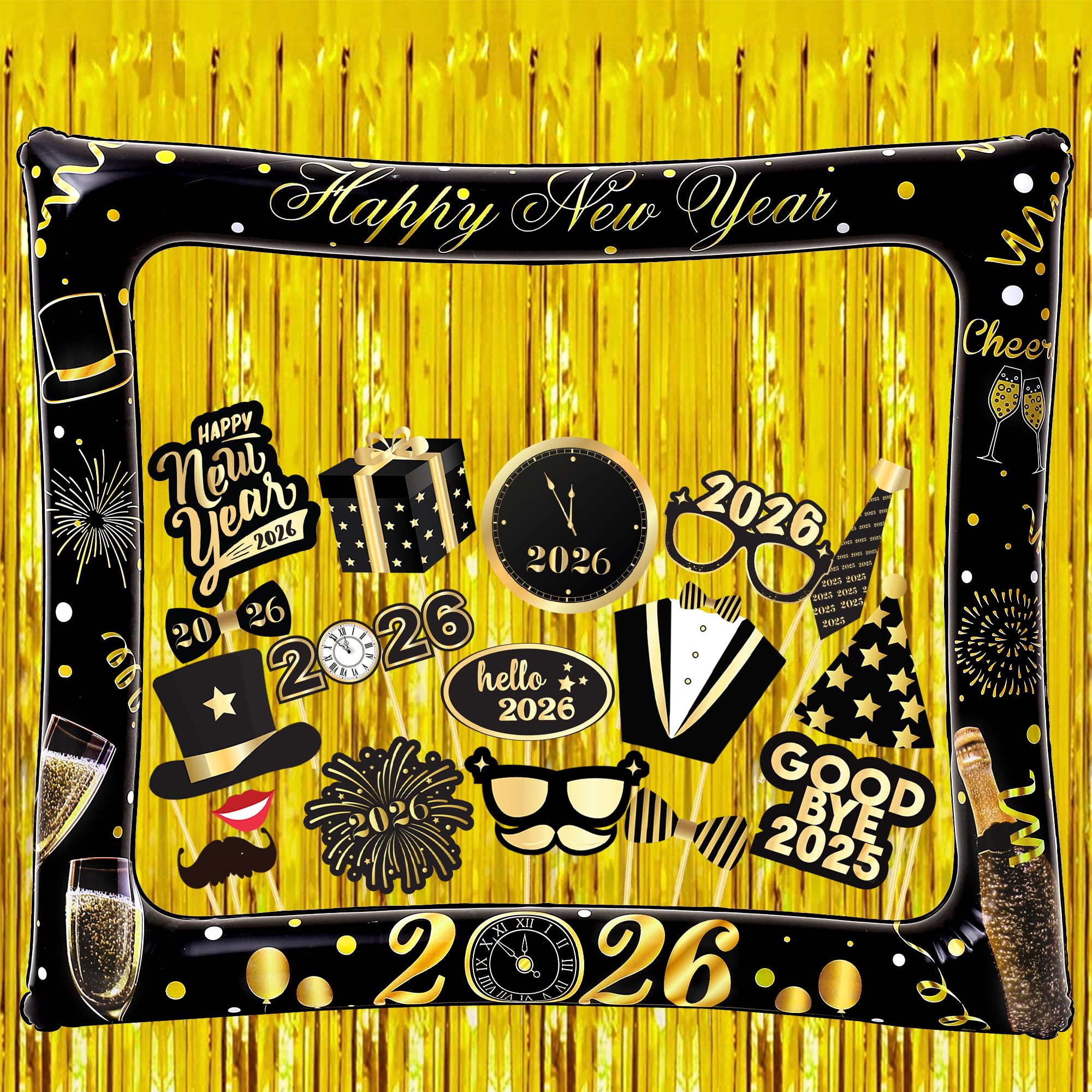 Mua KatchOn, New Years Eve Photo Booth Frame Set - 30 Inch- Pack of 38 ...