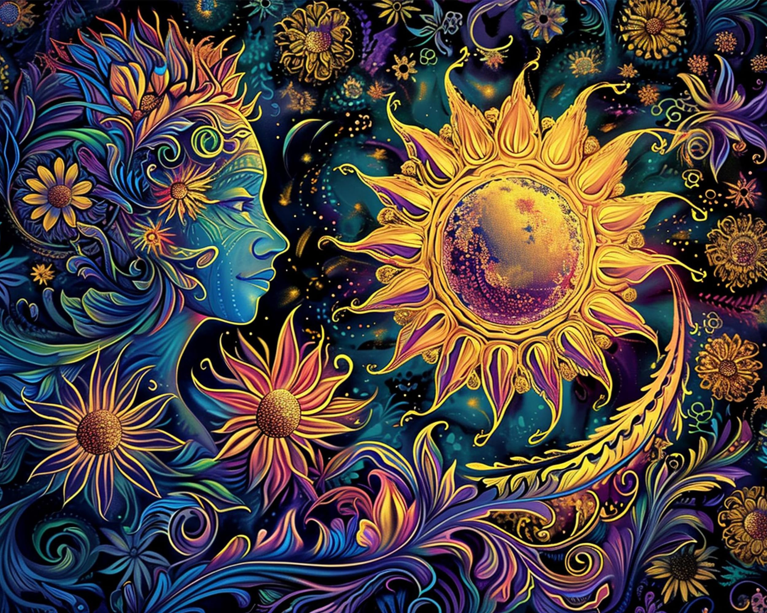 Moon Diamond Painting Kits for Adults Beginners 5D Moon Diamond Art ...