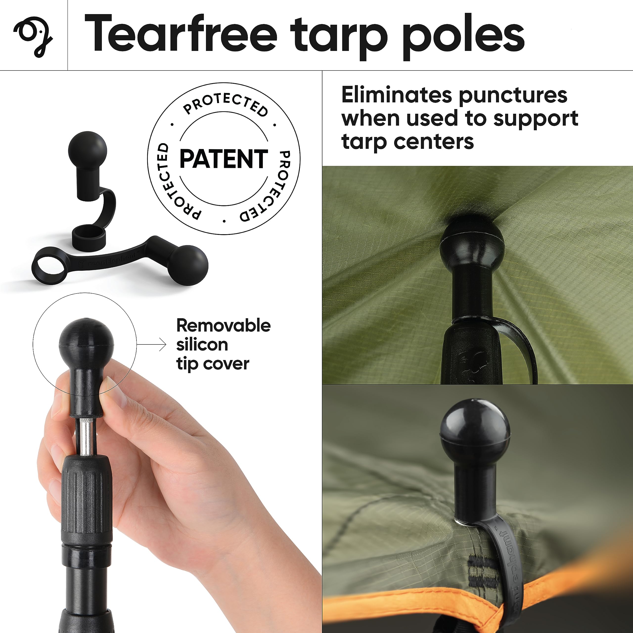 Mua Green Elephant Camping Tarp Poles - Adjustable Aluminum Telescoping ...