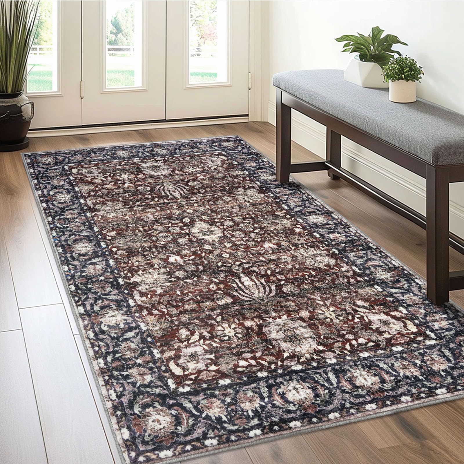 SILOLOOM Area Rug 3x5 Entry Rug Door Rug Kitchen Rug Machine Washable ...