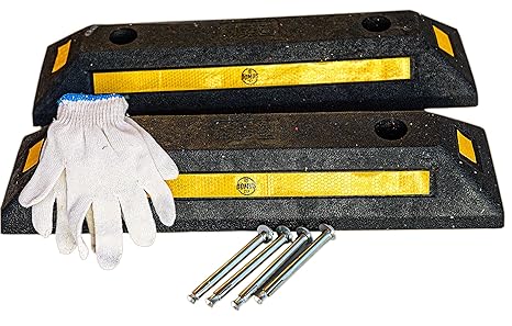 Amazon.com: Parking Stoppers for Garage and Parking Spots (Heavy Duty ...