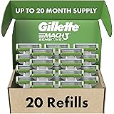 Amazon.com: Gillette Mach3 Mens Razor Blade Refills, 15 Count, Designed ...