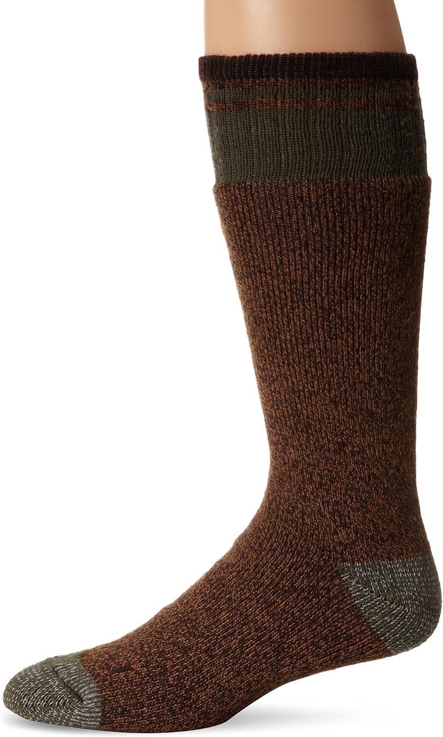 Dickies Men's Steel Toe Merino Wool Blend Boot Crew Socks, Brown Marl ...