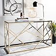 Amazon.com: Safavieh Home Namiko Glam Tempered Glass and Brass Console ...