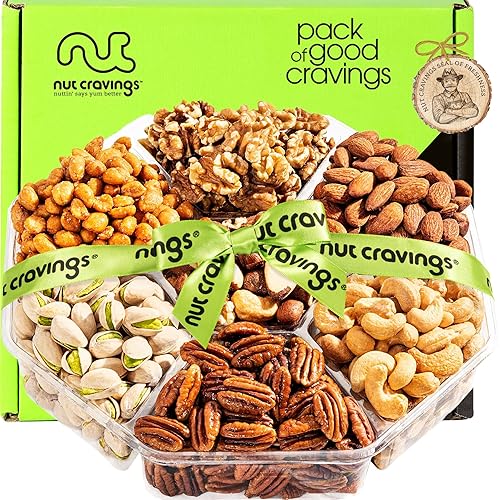 NUT CRAVINGS Gourmet Collection - Easter Mixed Nuts Gift Basket + Green ...