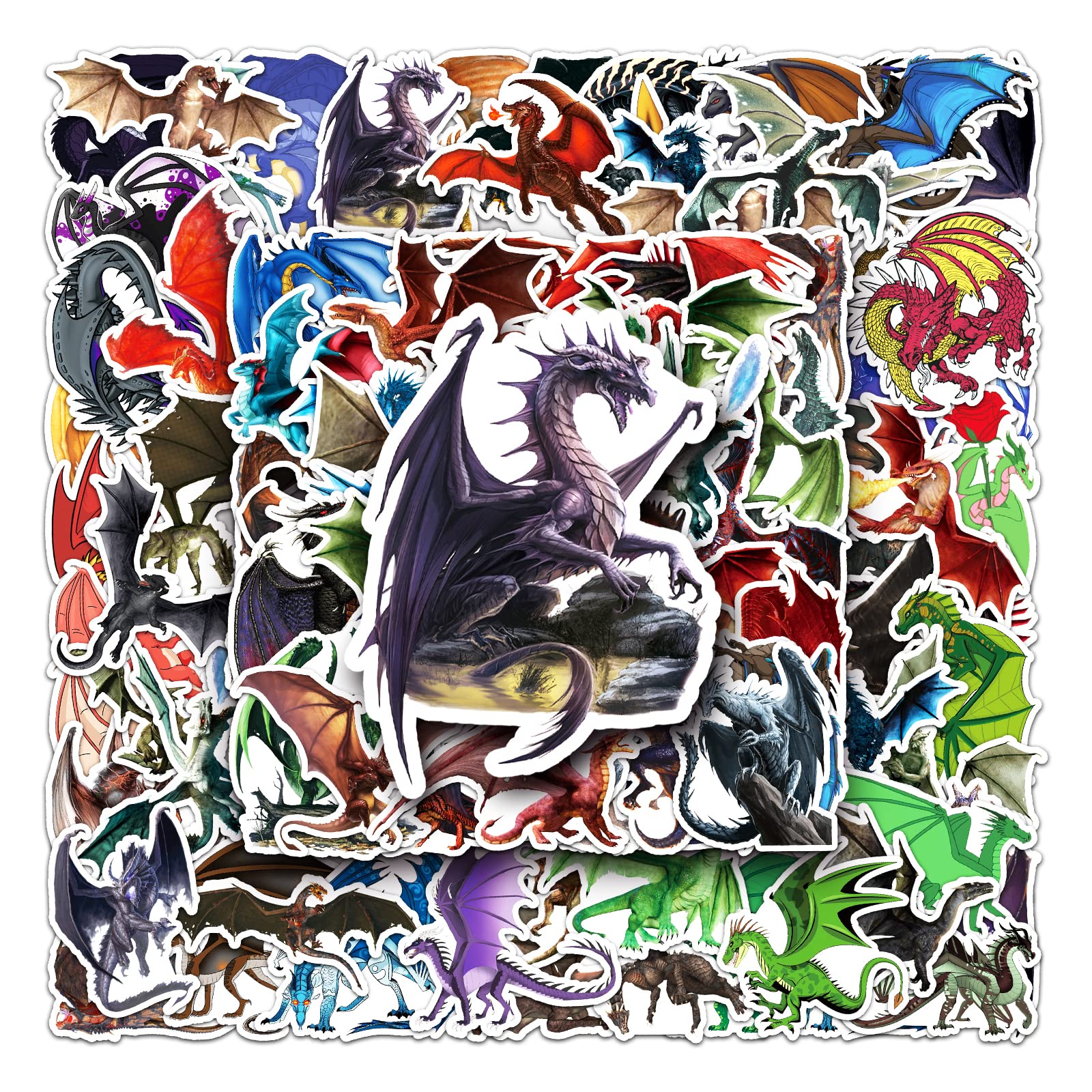 Mua 100Pcs Magic Dragons Stickers, Pterosaur Fantasy Dragon Vinyl ...