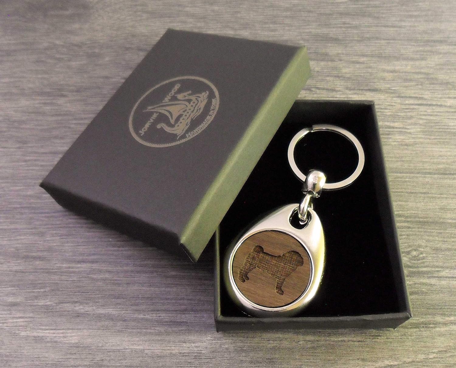 Jorvik Wood Pug Design Wooden Keyring with Gift Box – BigaMart
