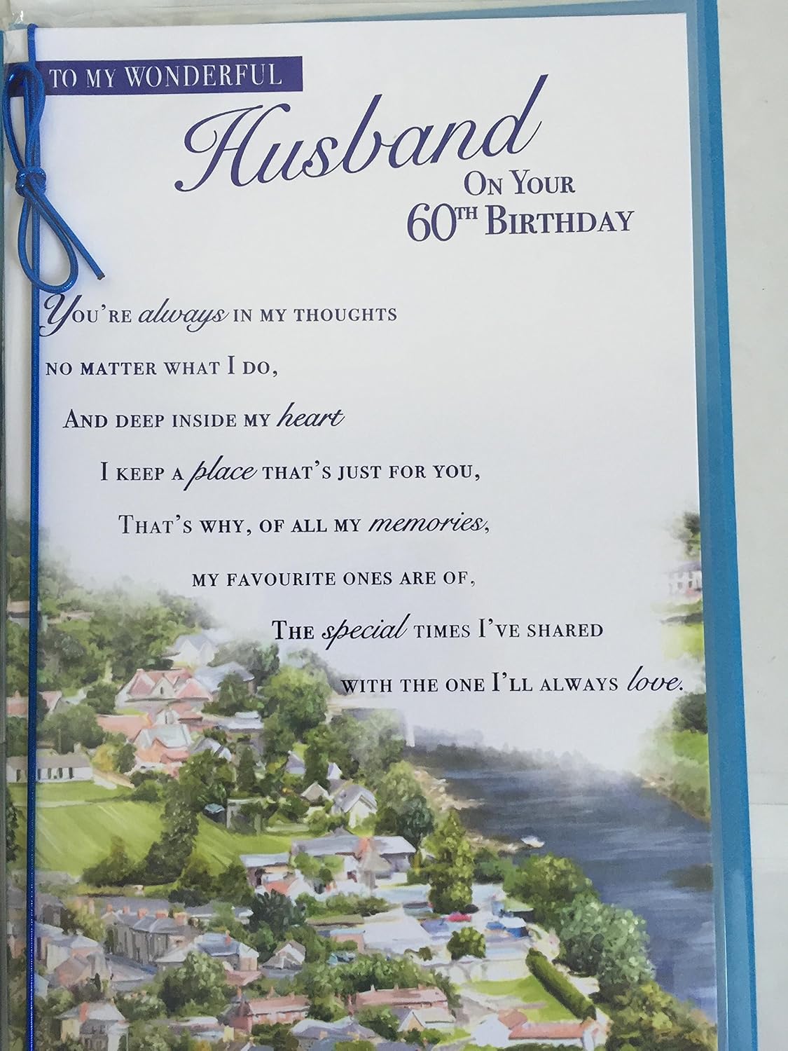To My Wonderful Husband On Your 60th Birthday Card 60 Sixty Foil Detail 