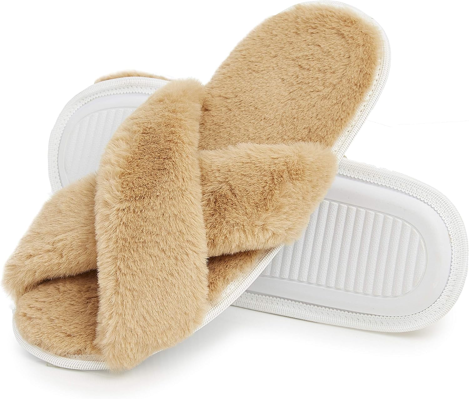 Citycomfort Chanclas De Pelo Mujer | Pantuflas Mujer Verano | Sandalias ...