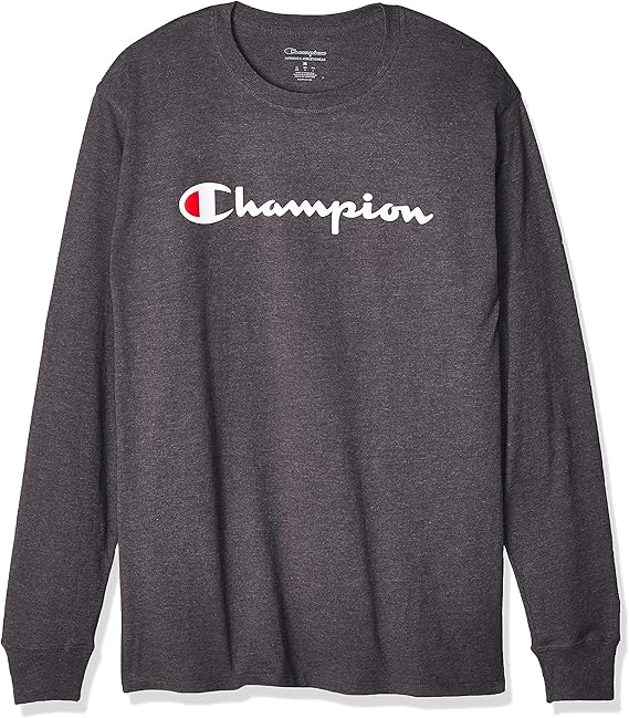 Champion Men's Classic Graphic Long Sleeve Tee T-Shirt: Amazon.co.uk ...