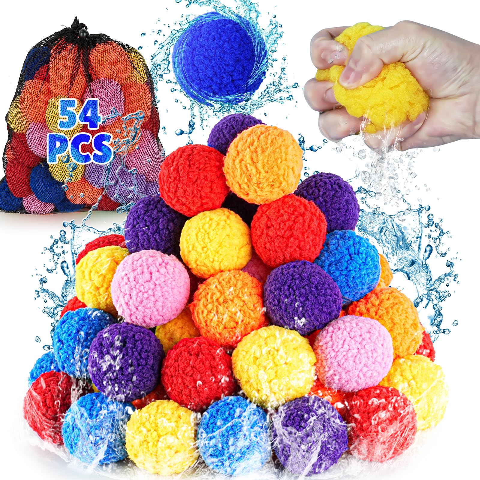 Mua 54 Water Balls Reusable Water Balloons Quick Fill for Kids Outdoor ...
