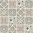 Wudnaye Bohemian Wallpaper Peel and Stick Faux Tile Contact Paper 17”× ...