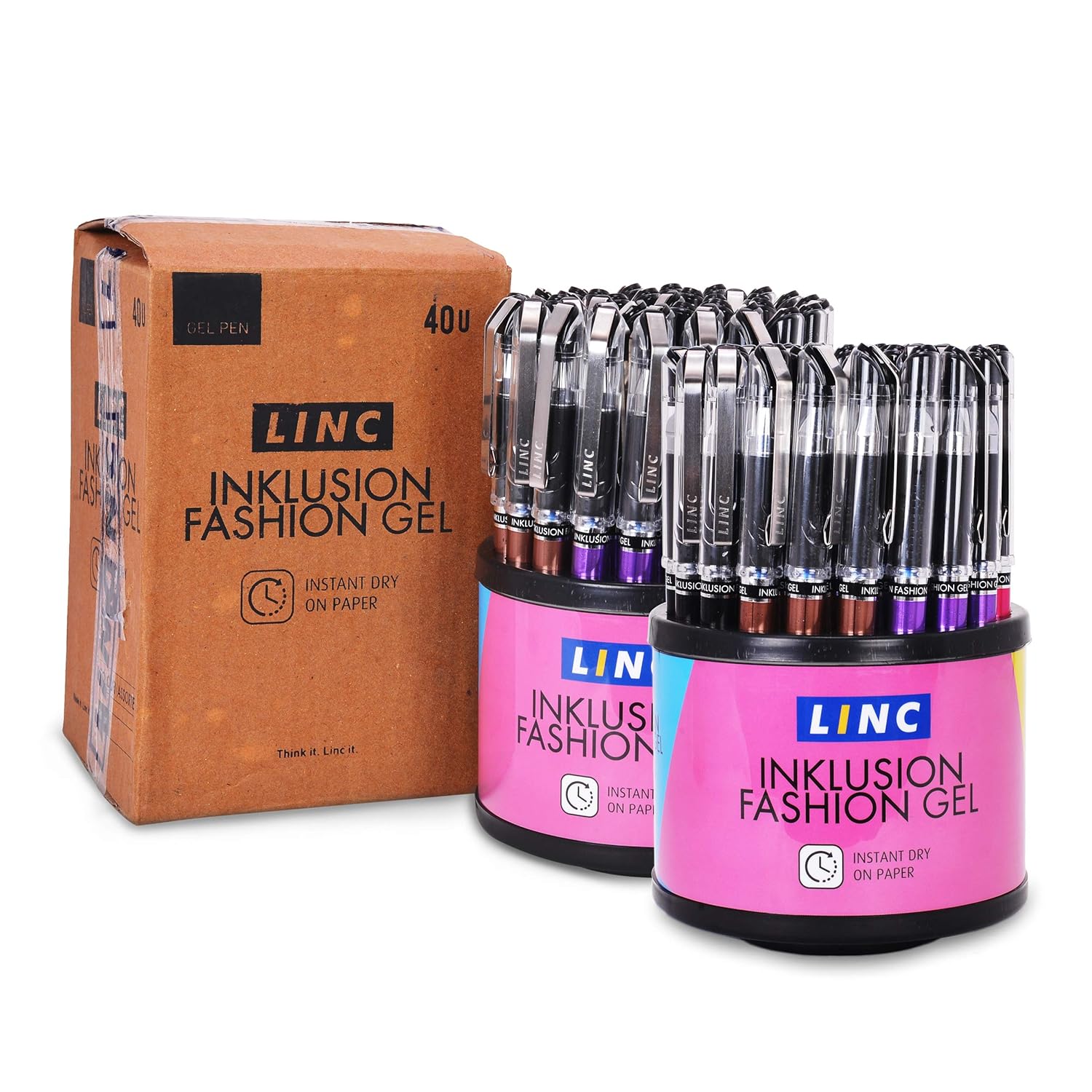 Linc Inklusion Fashion Blue Gel Pen Pack of 80: Amazon.in: Office Products
