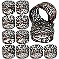 Amazon.com: CLEENTABLE Antique Bronze Mesh Napkin Rings – Set of 12 ...