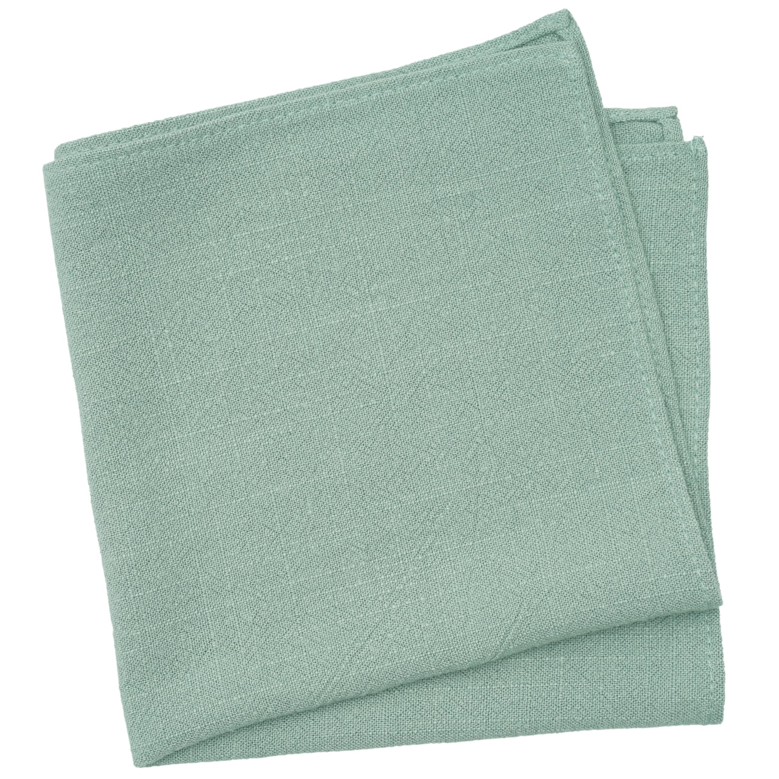 BELLUNO Dusty Sage Pocket Square for Men, Cotton and Linen Blend for ...