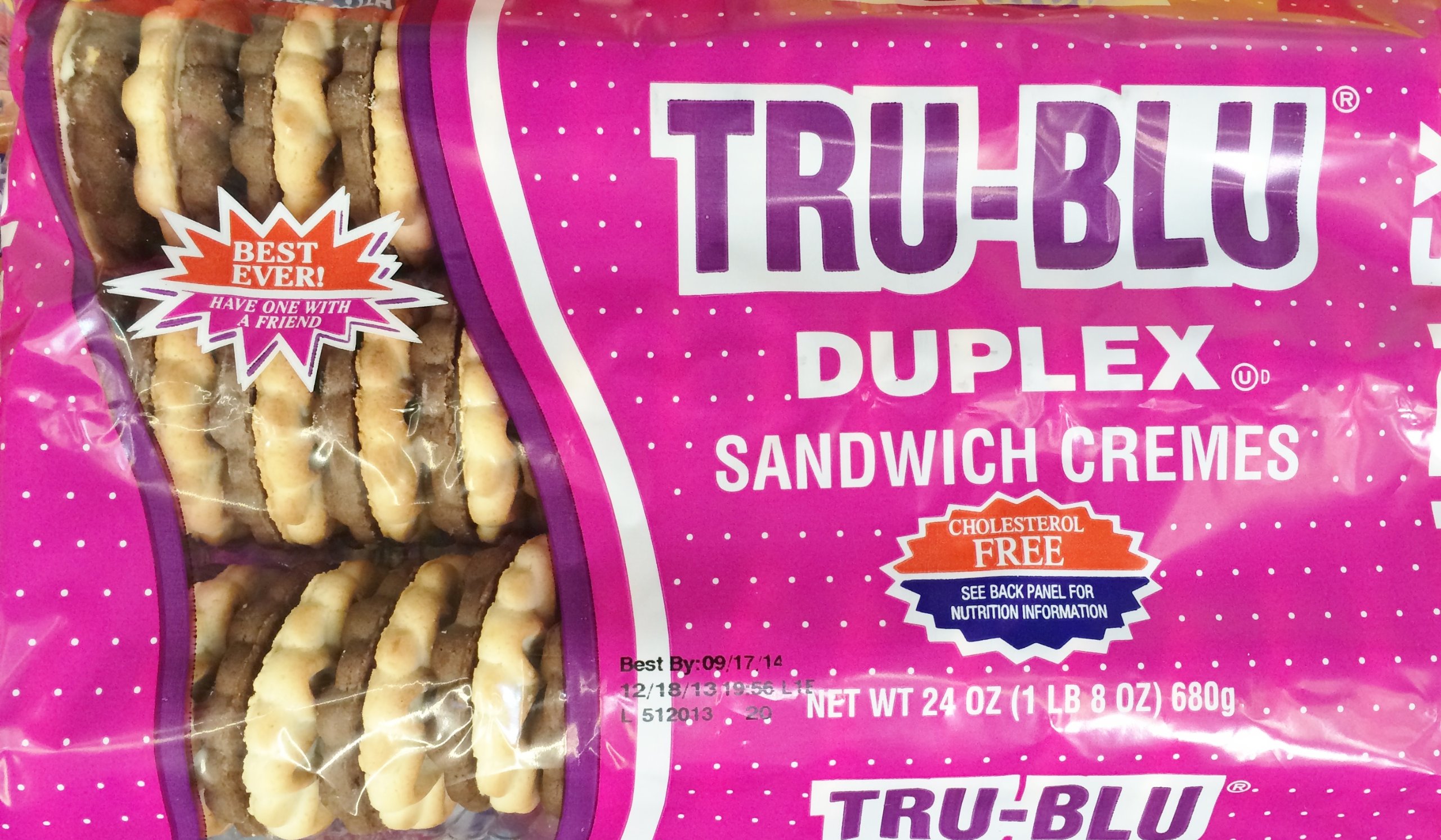 Amazon.com: 24oz Tru Blu Sandwich Cremes Cookies Vanilla, Pack of 2