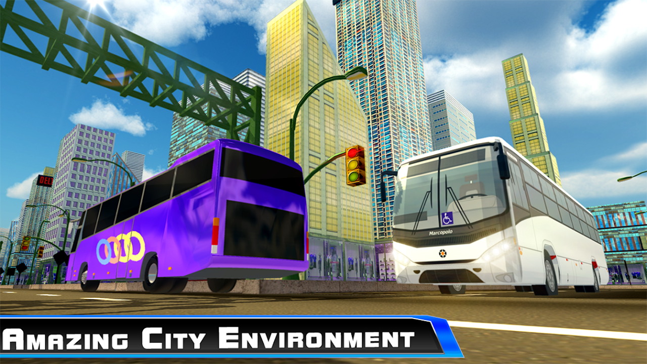 Modern City Tourist Bus Simulator 3D: Pick & Drop Passengers In Driving Parking Racing Transport ...