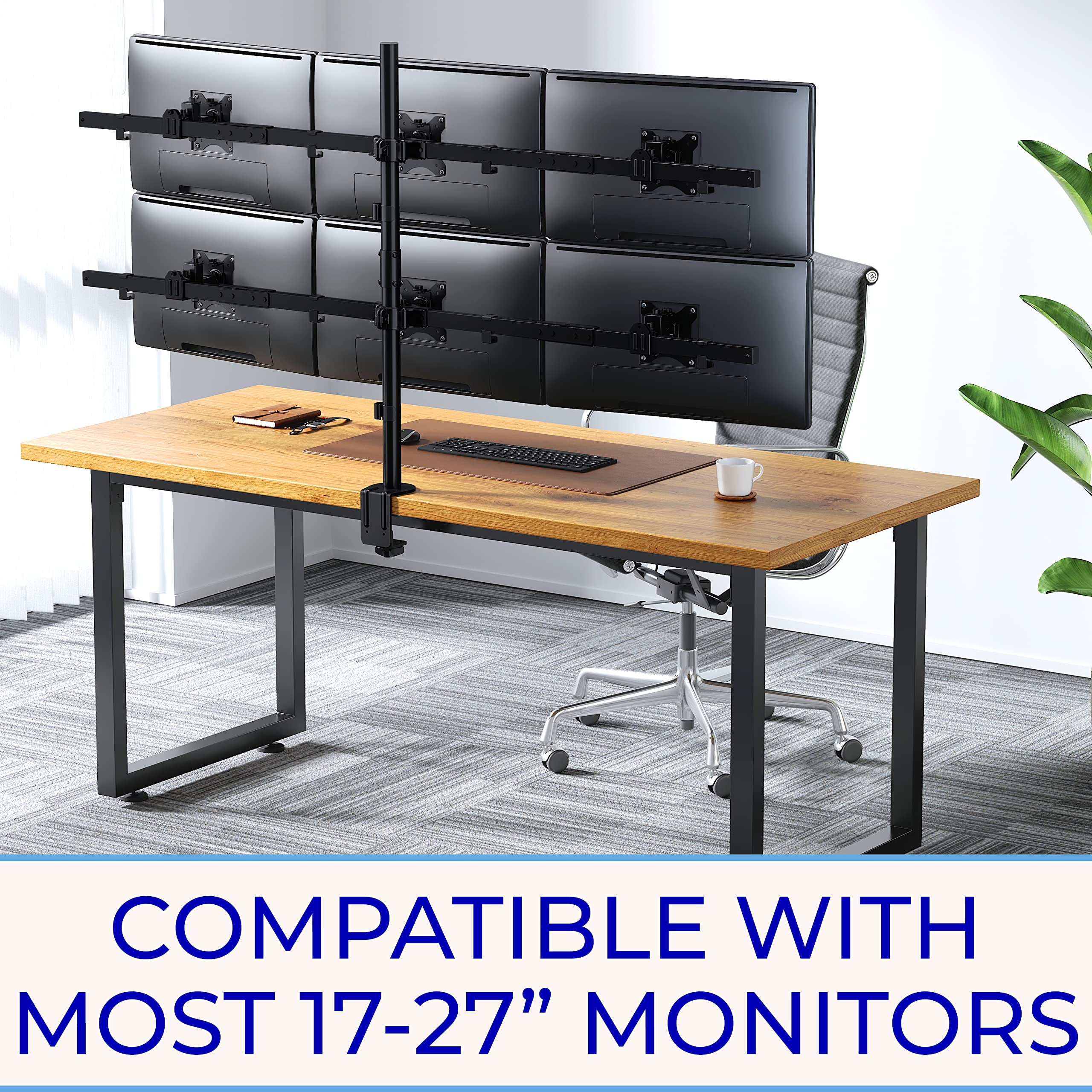 Mua Stand Steady Clamp-On 6 Monitor Mount Desk Stand | Height ...