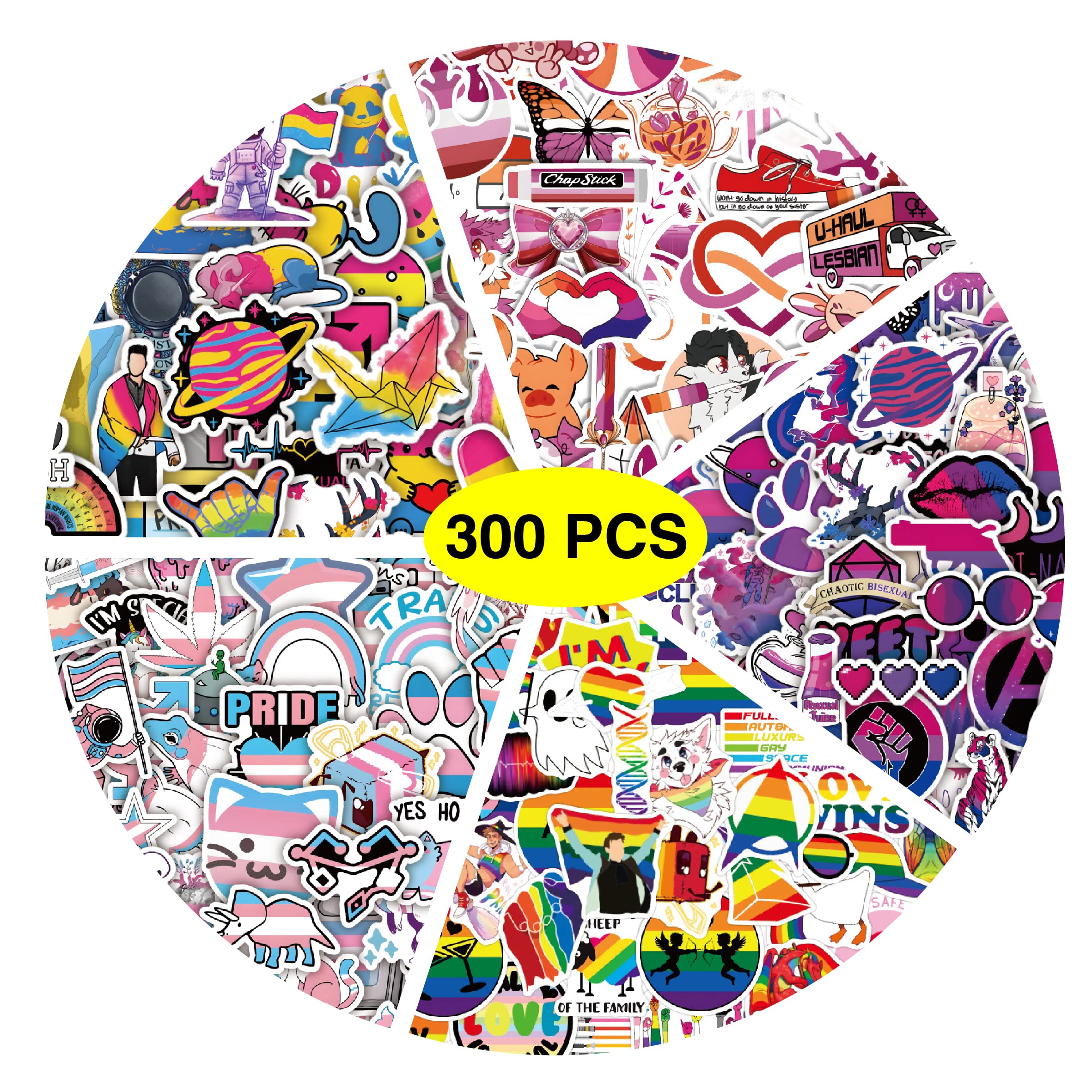 GTOTd LGBTQ Rainbow Stickers?300Pcs? LGBTQ Accessories Stuff Gifts ...