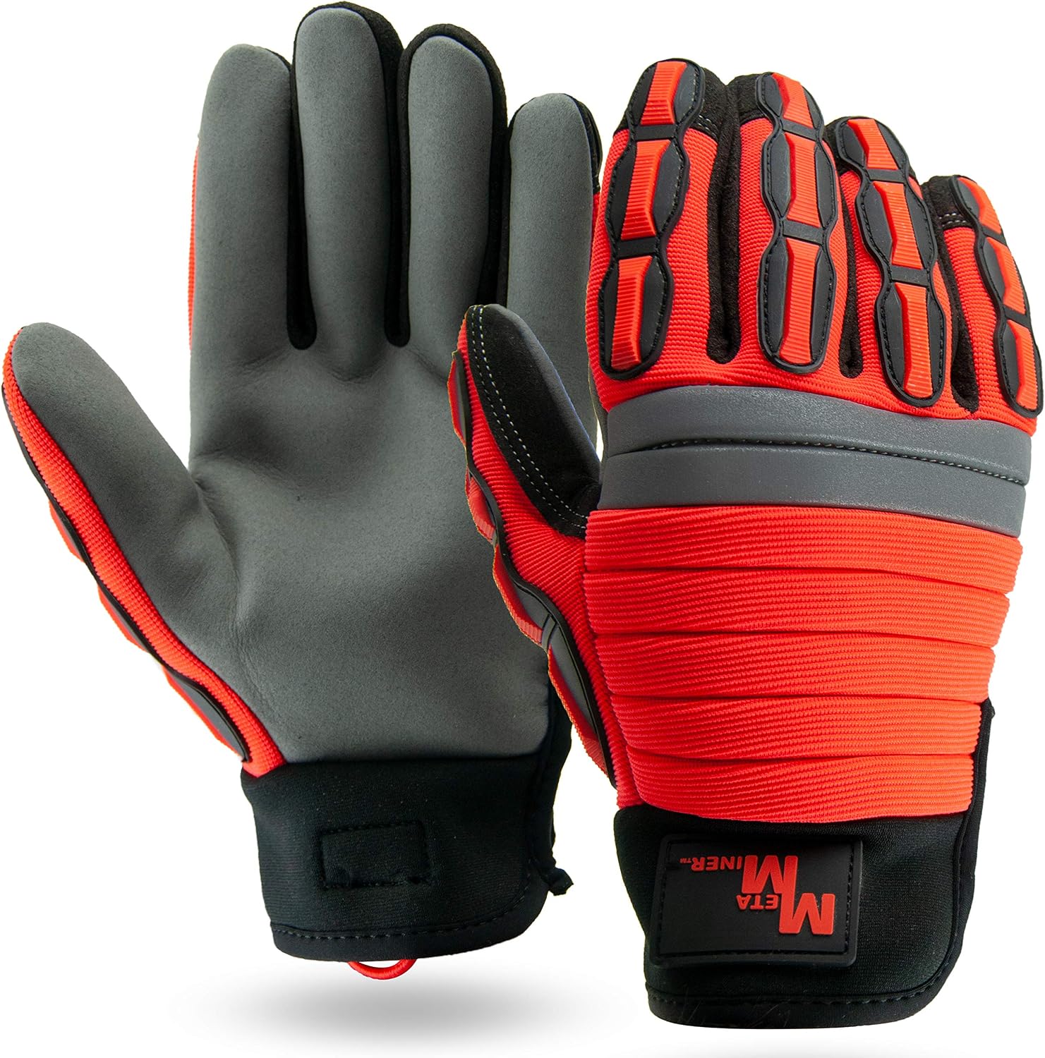 Meta-MIner 484XLB Hi-Viz Professional Smooth Palm Mining Gloves, XL ...