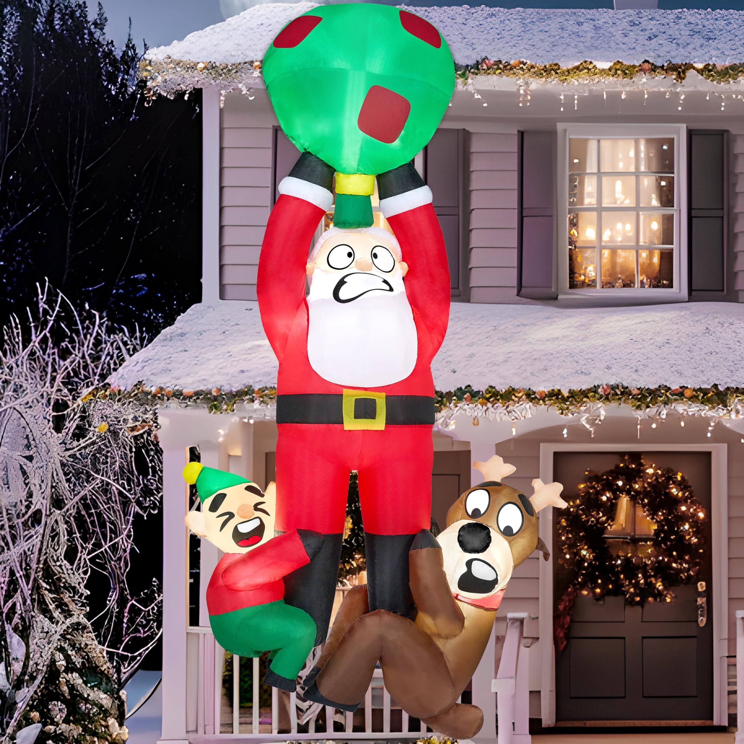 Joiedomi 8 FT Tall Hanging Christmas Inflatable Outdoor Decoration ...